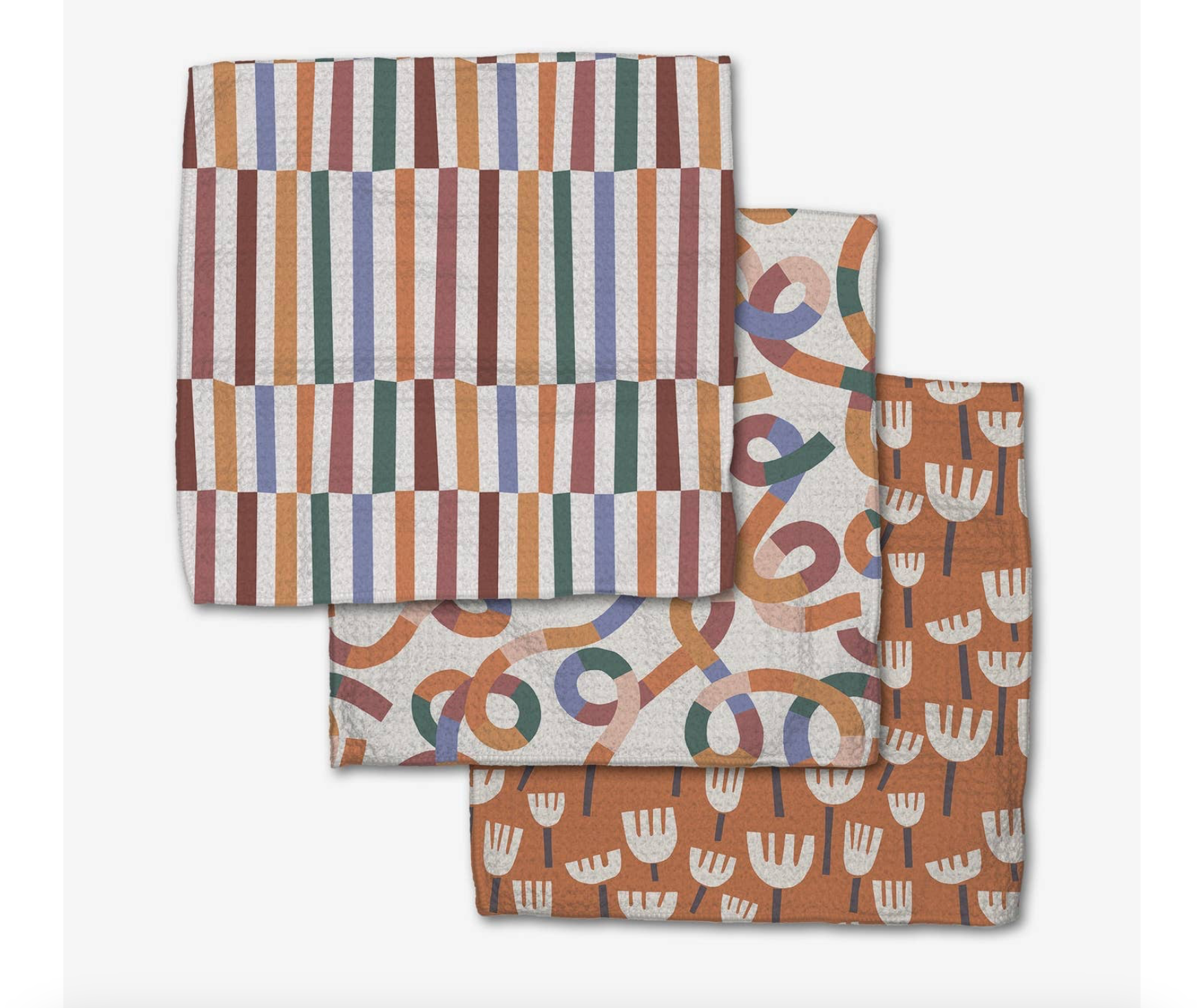 Geometry: Cutout Shapes Dishcloth Set | river city relics