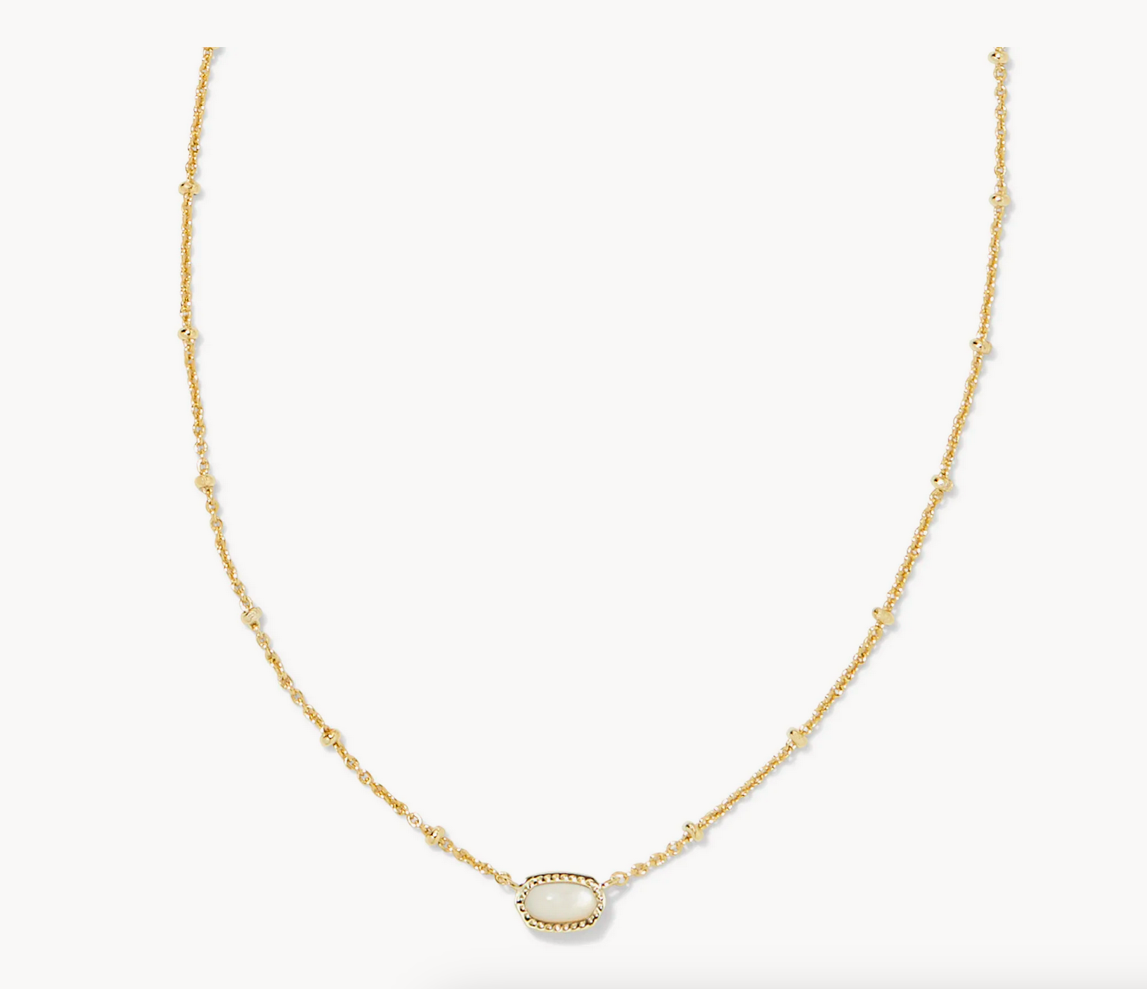 Kendra Scott Mini Elisa Gold Satellite Short Pendant Necklace in Ivory ...
