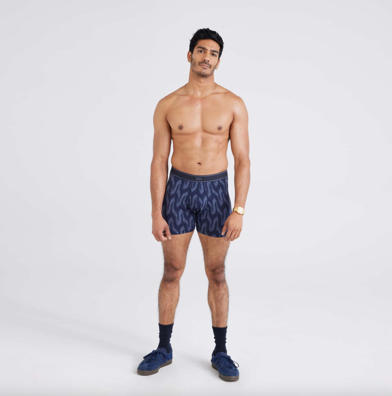 Saxx - Daytripper Boxer Brief: Chevron Navy | river city relics